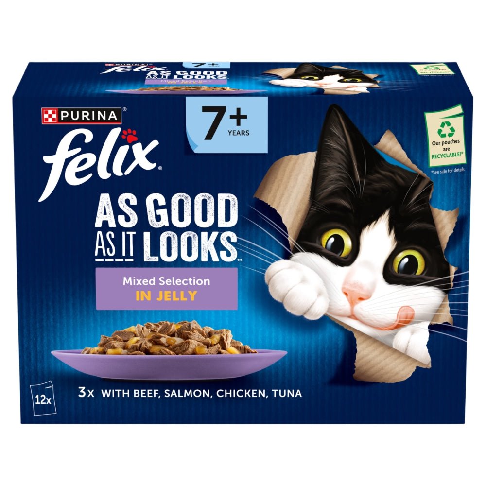 Felix Senior 7+ AGAIL Mixed Selection in Jelly Wet Cat Food